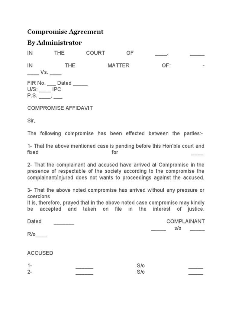 Compromise Agreement | PDF Compromise Agreement | PDF