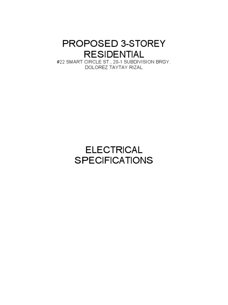 Electrical Specifications | PDF | Electrical Wiring | Electrical Connector