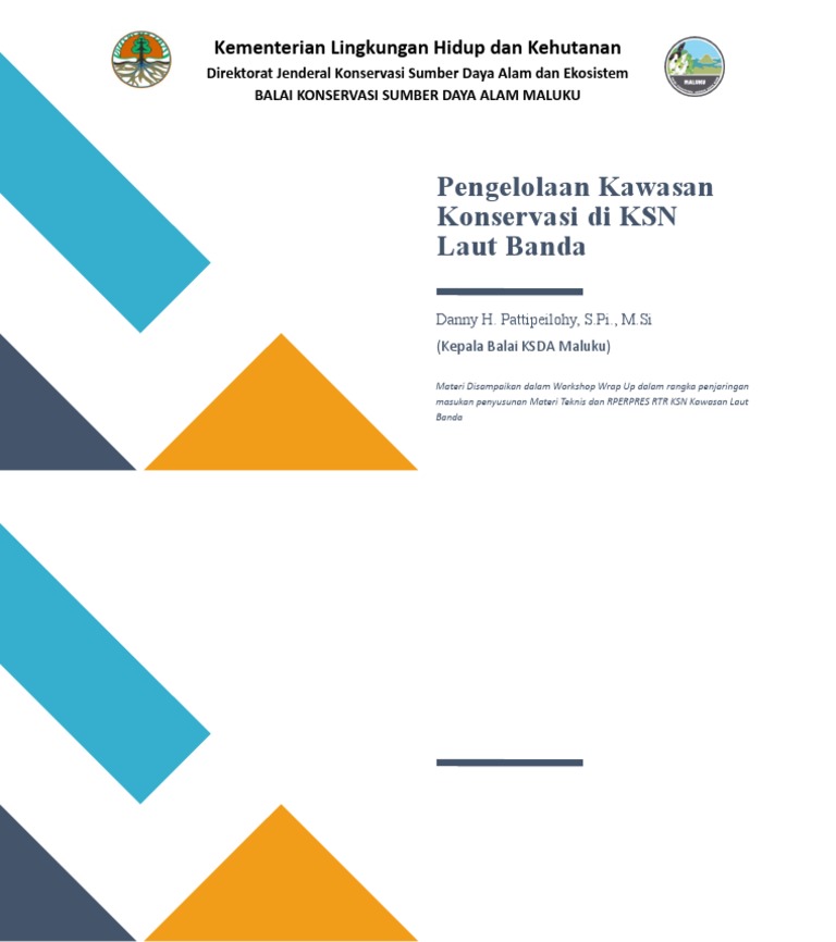 Pengelolaan Kawasan Konservasi Di KSN Laut Banda | PDF