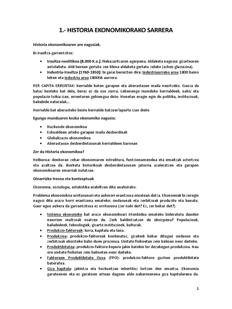 Historia 1-4 Gaiak | PDF