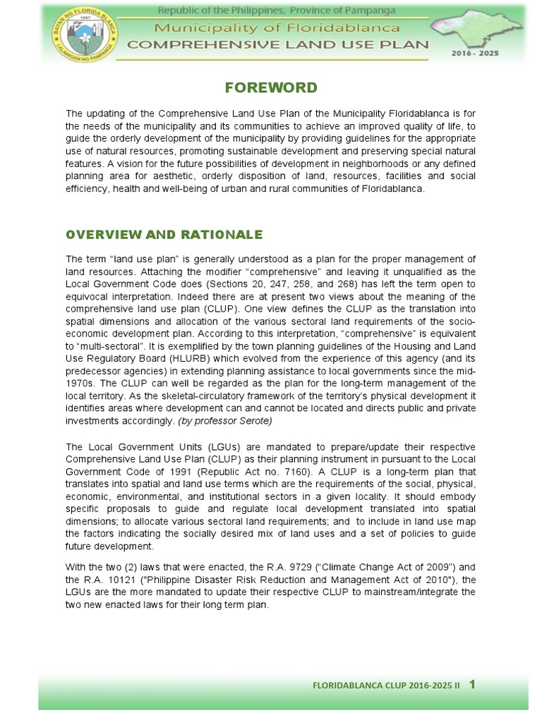 Volume 1 Comprehensive Land Use Plan | PDF | Governance | Sustainability