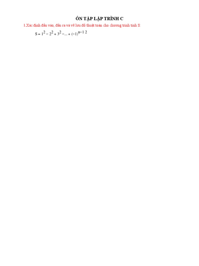 Bai Tap On Tap Lap Trinh C 2 | PDF