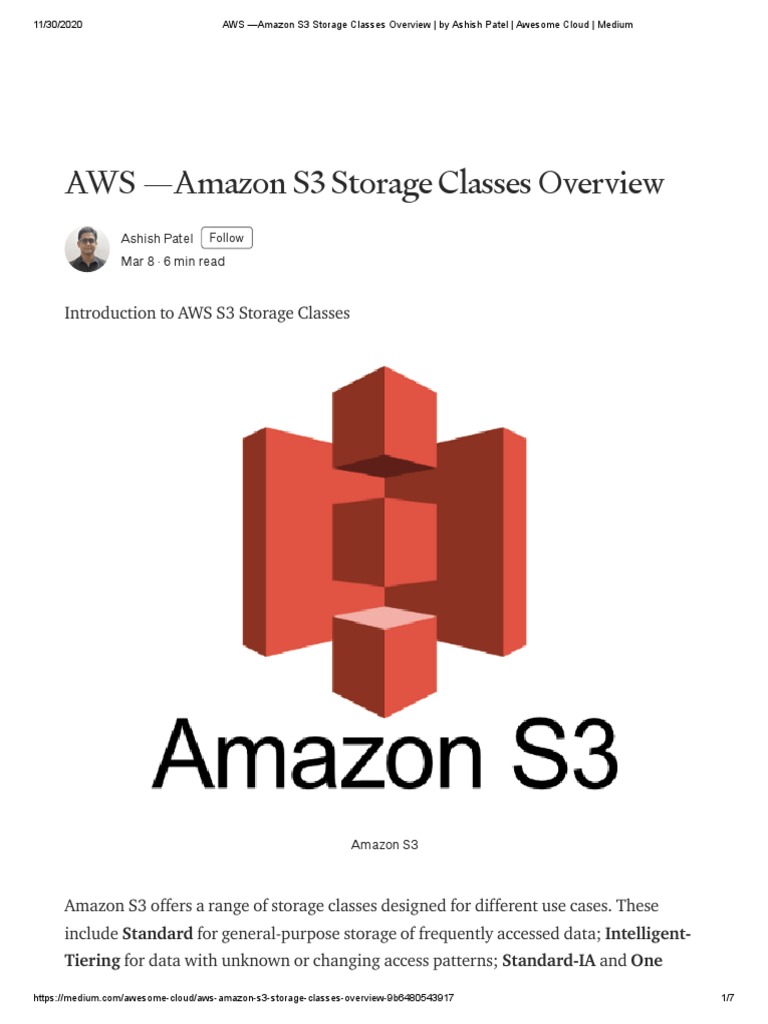 Overview of Amazon S3 Storage Classes | PDF | Computer Data Storage ...