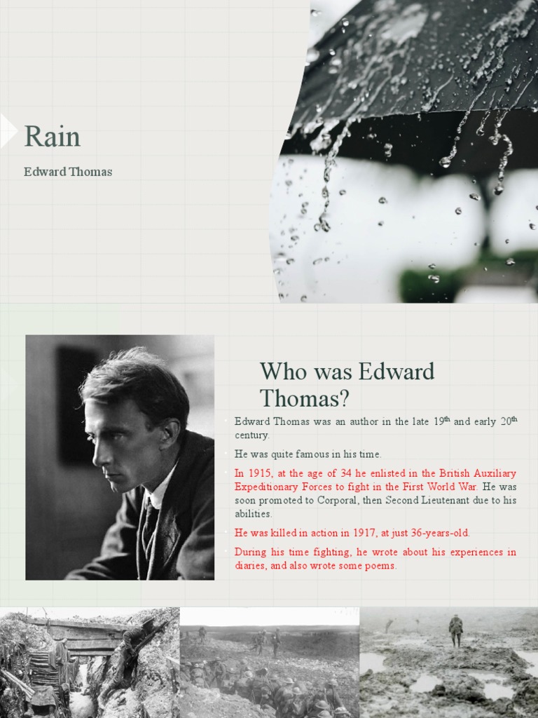 Rain by Edward Thomas | PDF