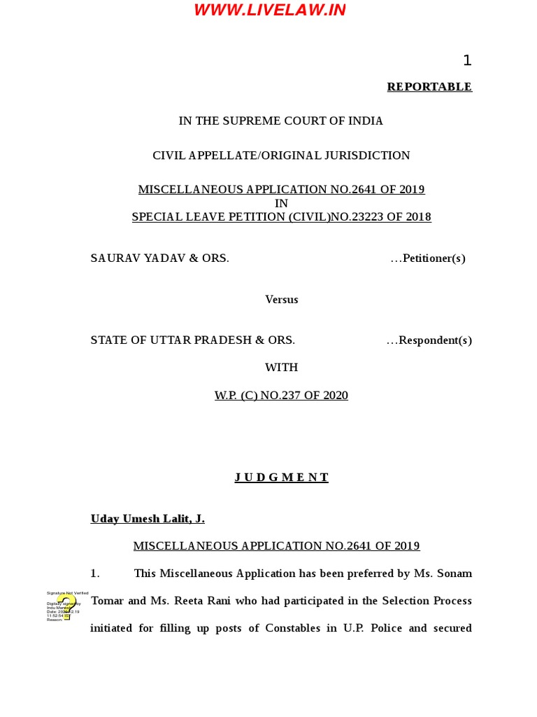 SC Judgment-Reserved Candidates Aan Get Open Category Basing On Merit ...