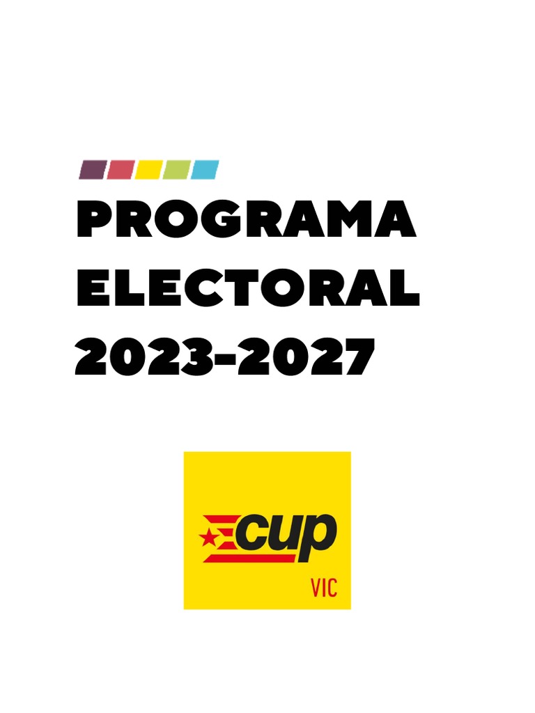 Programa Electoral CUP | PDF