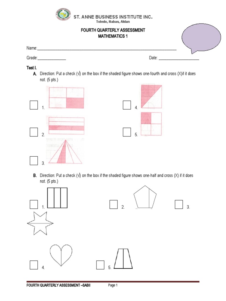 Math1 4rth Quarter | PDF