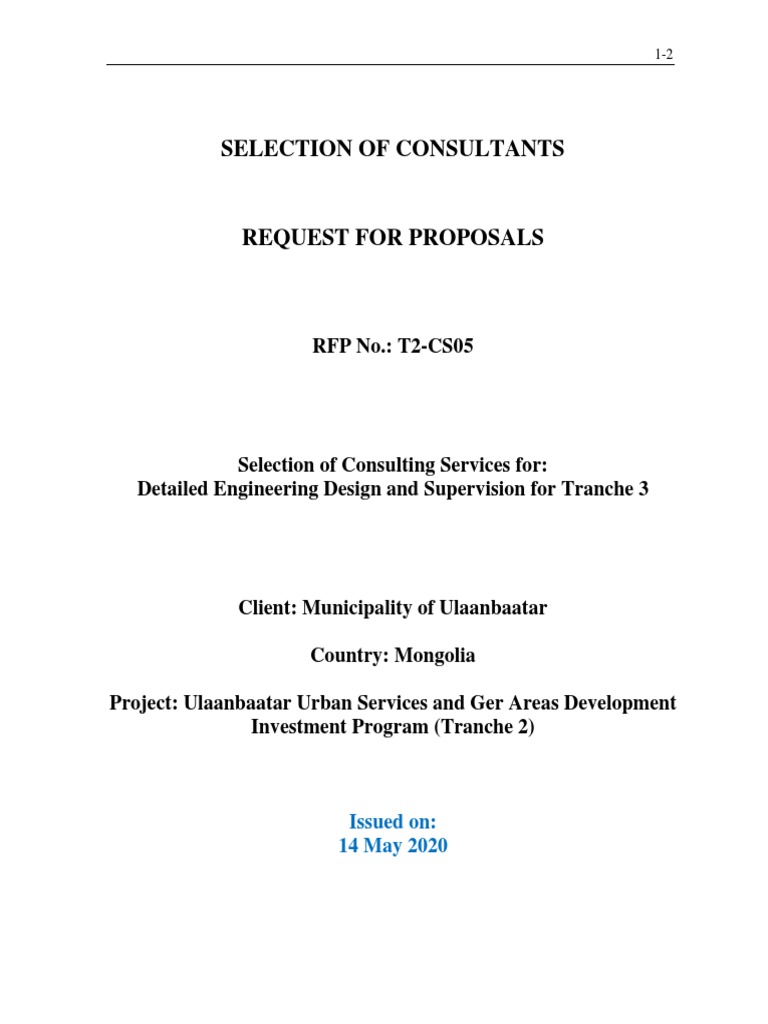 Issued RFP Cs05 2020.05.14 Wapcos Limited | PDF