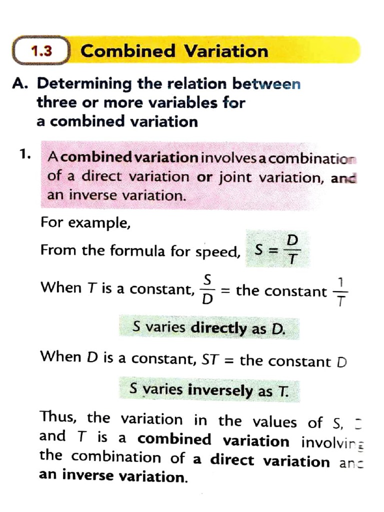 Understanding Combined Variation | PDF | Gases | Electrical Resistance ...
