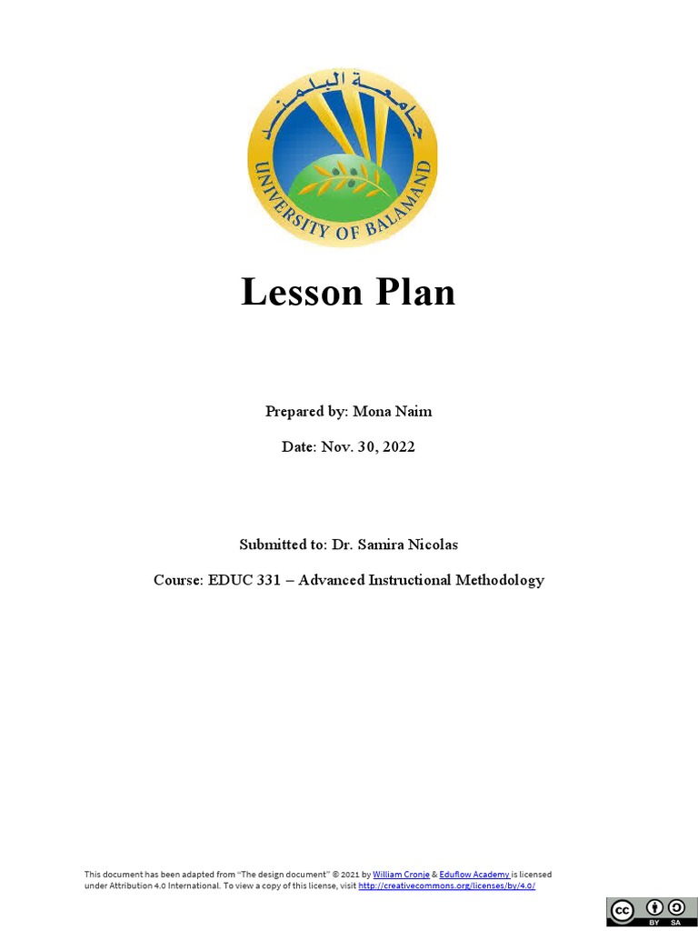 Mona Naim - Art - Lesson Plan | PDF | Educational Technology | Lesson Plan