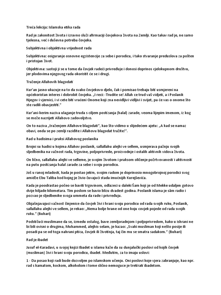 Treća Lekcija Vjeronauka | PDF