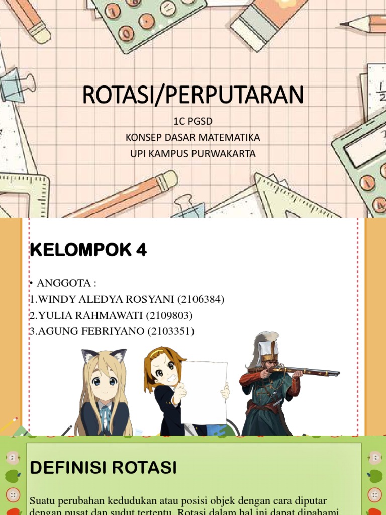 KD MTK (Rotasi) Kelompok 4 | PDF | Sains & Matematika