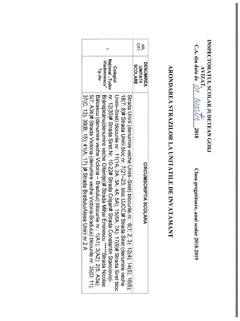 Arondarea Strazilor La Unitatile de Invatamant 3 | PDF