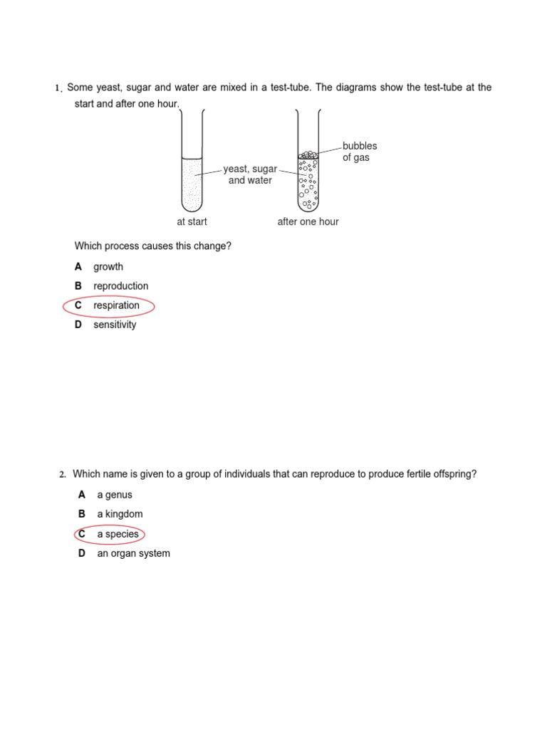 Characteristics-and-classification-of-living-organisms-Paper 2 Classified Solved Question CIE ...