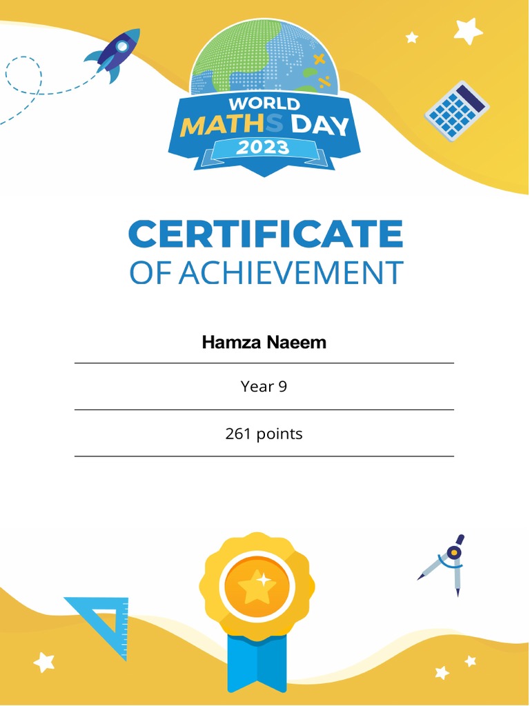 Mathletics Certificate | PDF