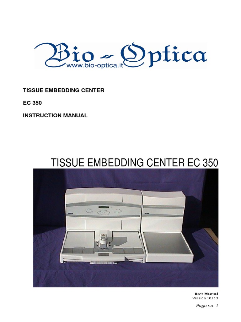 Microm EC 350 Tissue Embedding | PDF | Fuse (Electrical) | Safety
