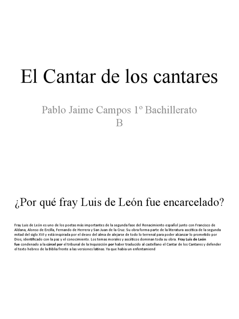 El Cantar de Los Cantares | PDF