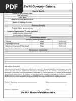 MEWP Pre-Use Inspection Checklist | PDF | Switch | Manufactured Goods