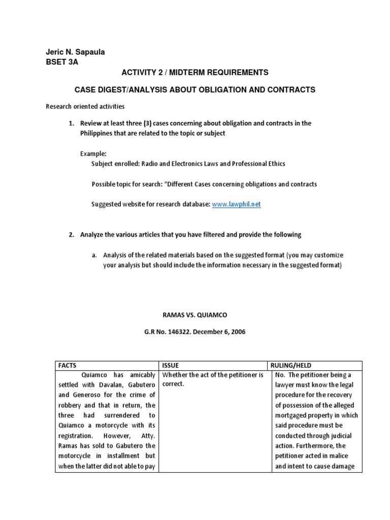 Case Digest | PDF | Demurrer | Common Law