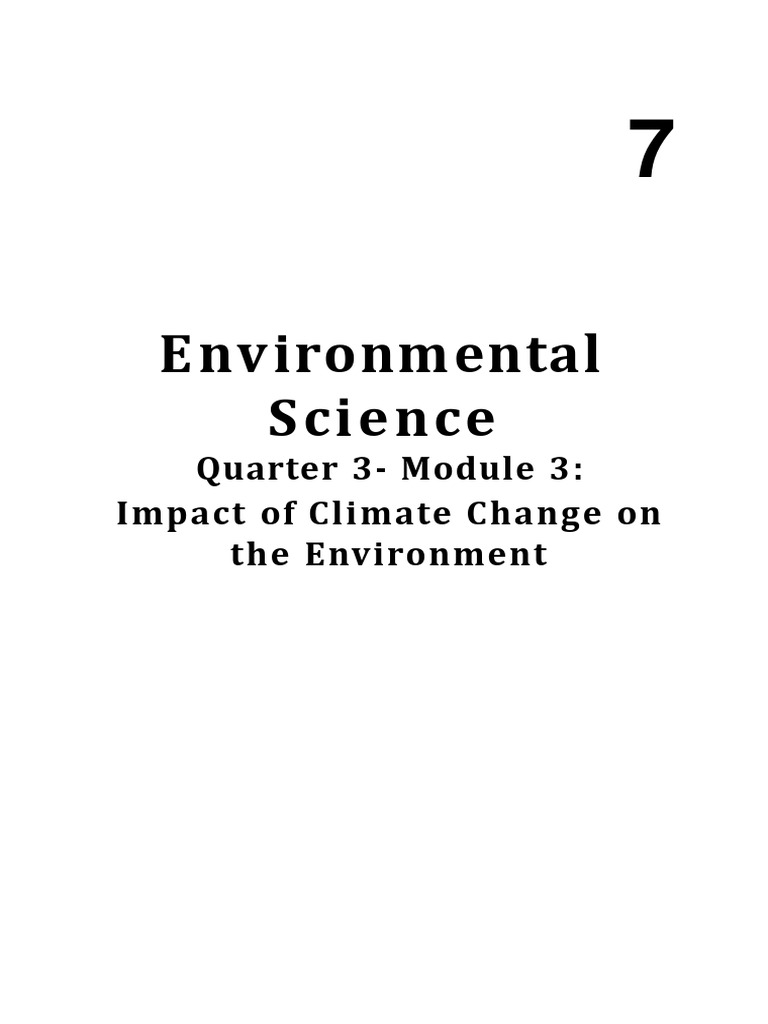 Consolidated Envi Science Lecture | PDF | Climate Change | Renewable Energy