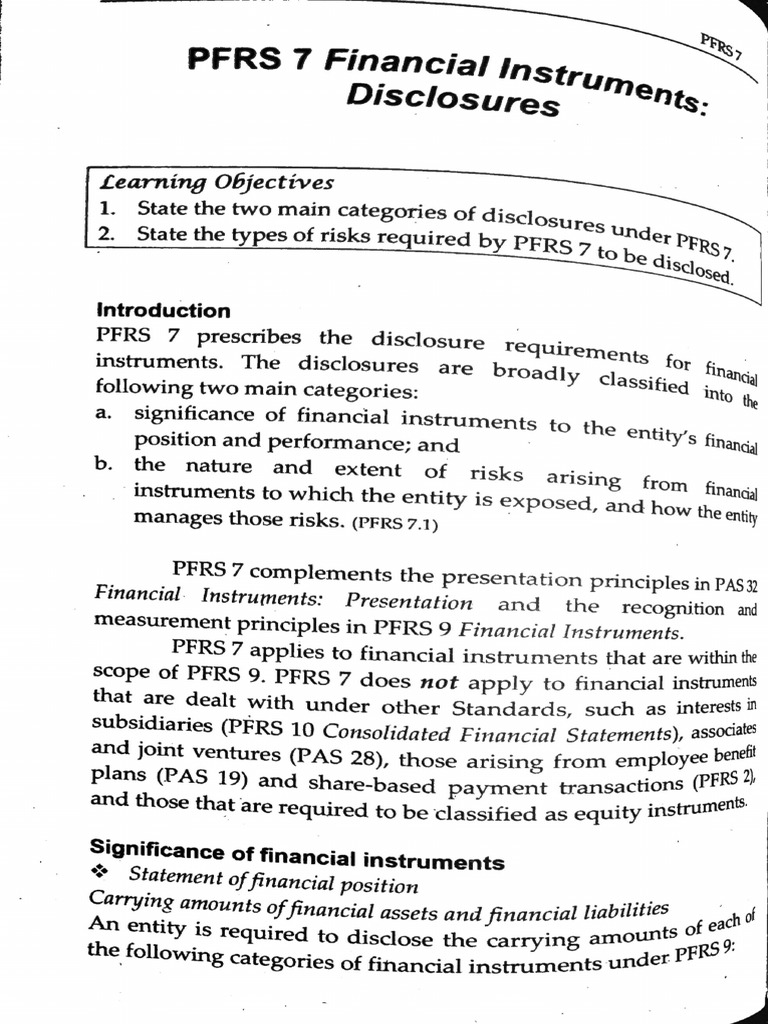 PFRS 7 Fin Ins | PDF