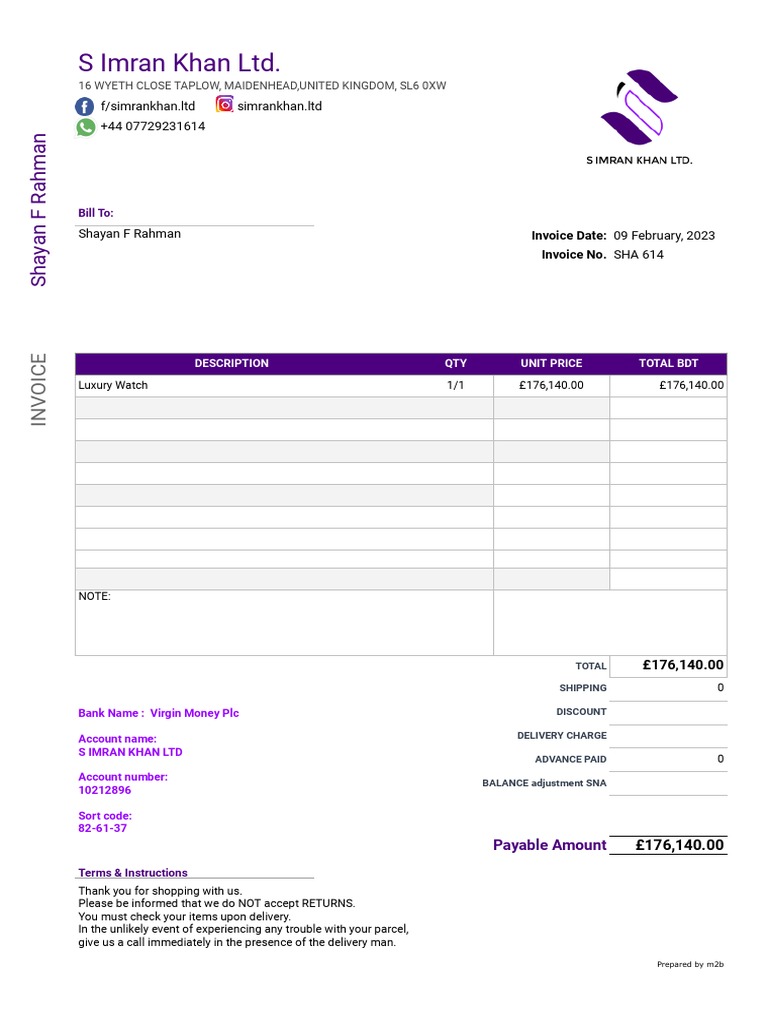 Shayan F Rahman - Luxury Watch | PDF