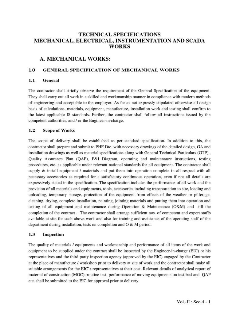Technical Specification | Download Free PDF | Valve | Pump