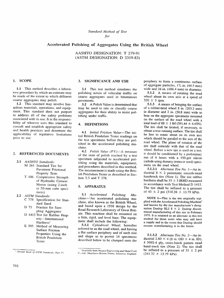 Aashto T 279-91 | PDF