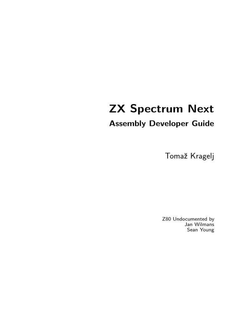 ZX Next Dev Guide r3 | PDF | Microprocessor | Input/Output
