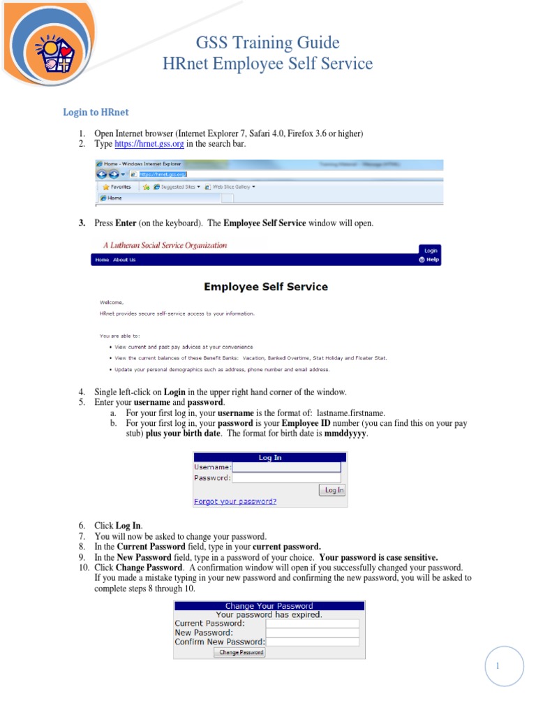 Employee Self Service | PDF | Login | Password