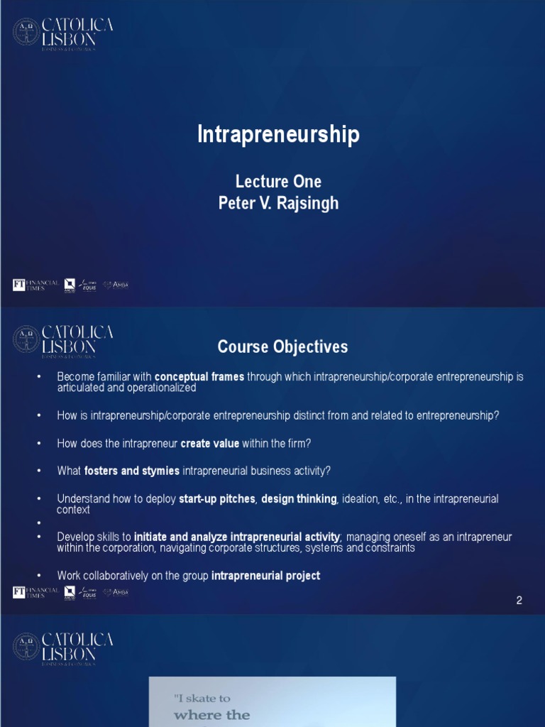 Lecture One: Introduction To Intrapreneurship | PDF | Competitive ... Lecture One: Introduction To Intrapreneurship | PDF | Competitive ...