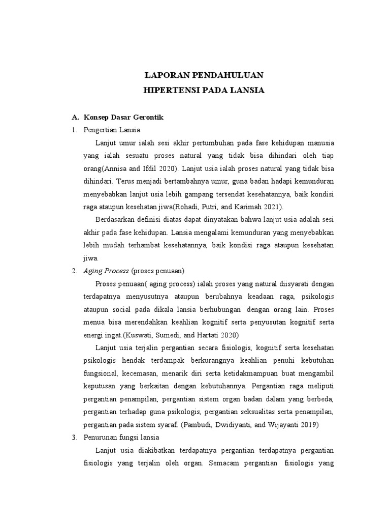 Laporan Gerontik Hipertensi Pada Lansia Khaira Monita | PDF