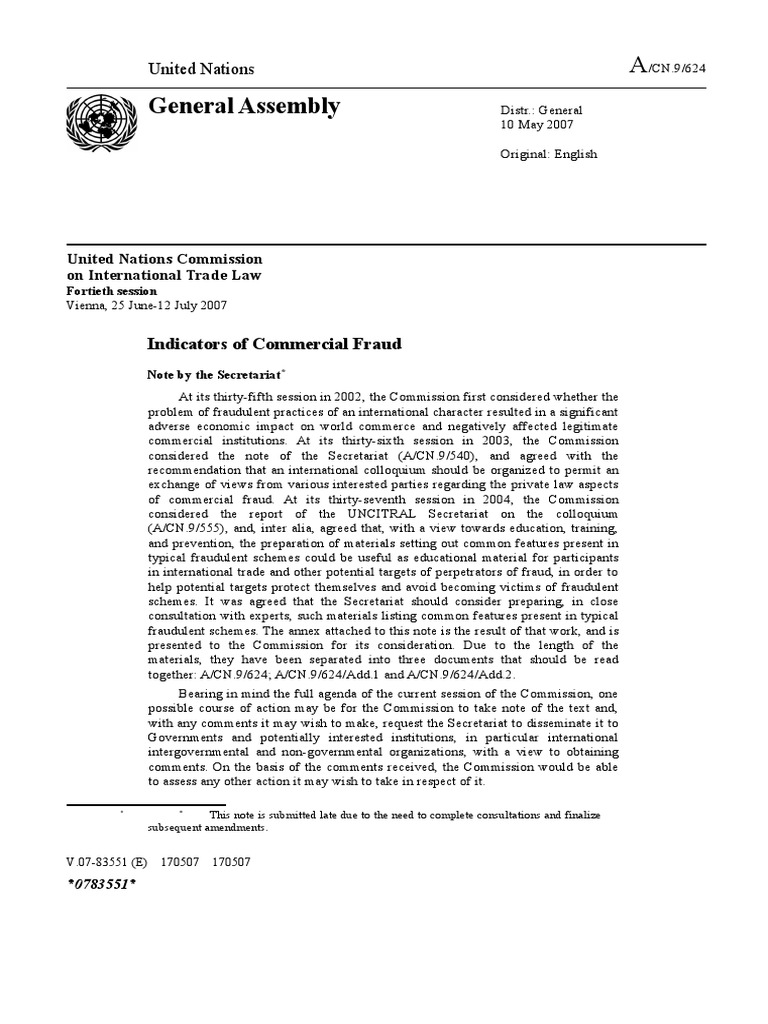 Indicators of Commercial Fraud - Eng | PDF | Audit | Money Laundering
