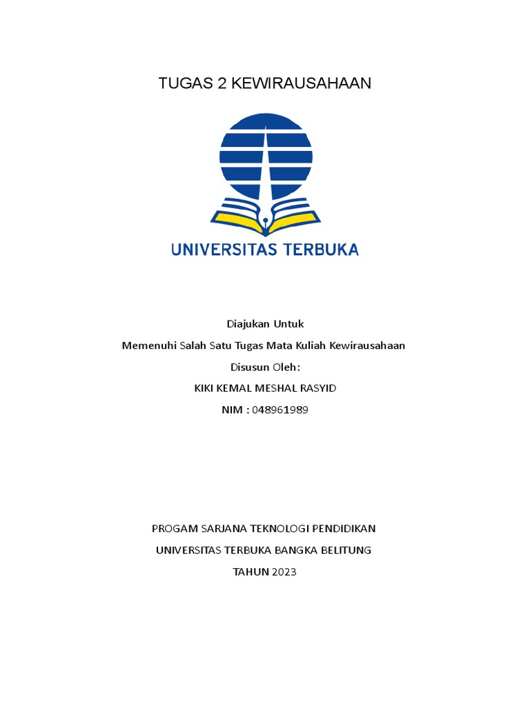 Logo Ut Cover Tugas | PDF | Karier & Perkembangan
