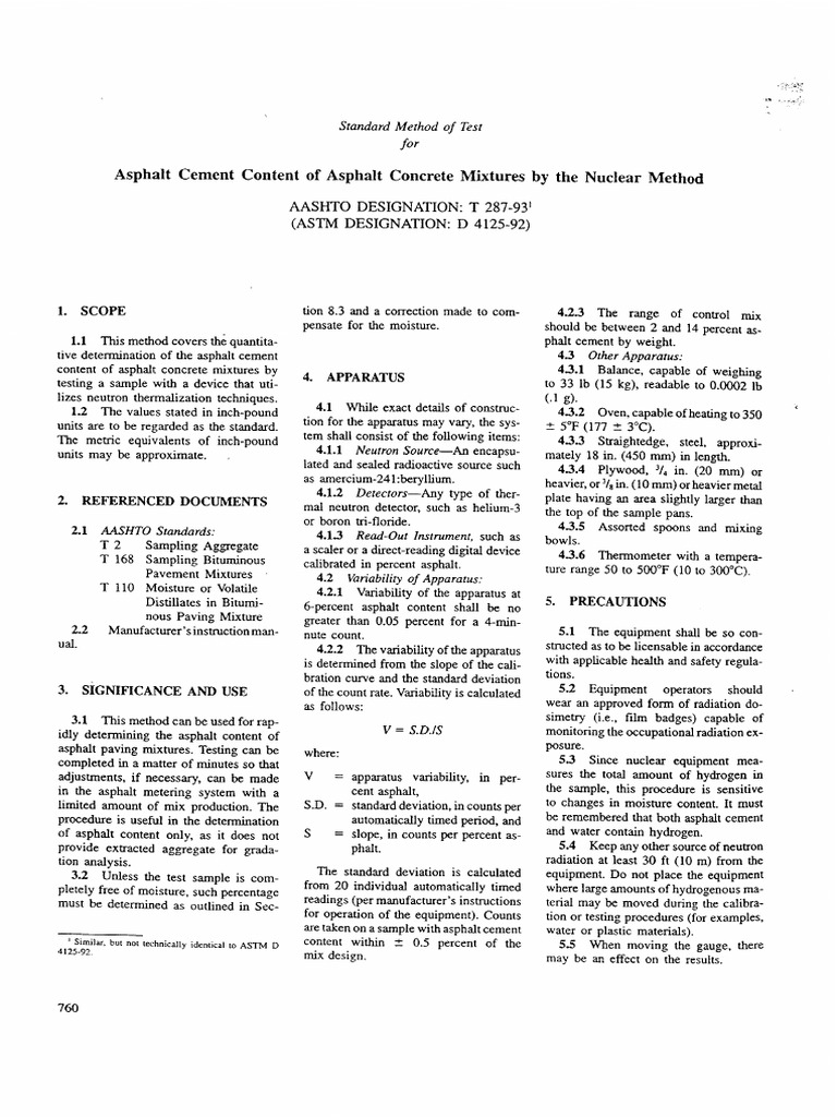 Aashto T 287-93 | PDF