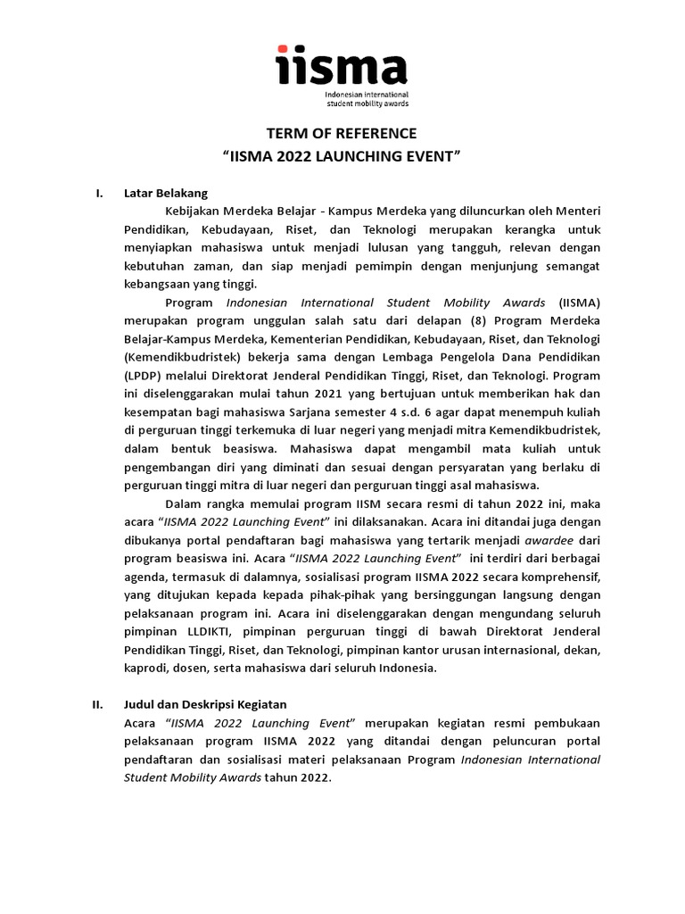 Tor Iisma 2022 Launching Event1 | PDF