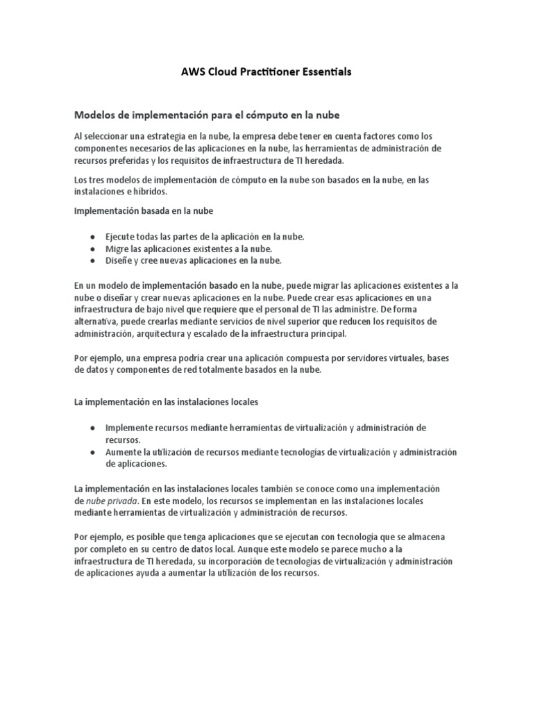 AWS Cloud Practitioner Essentials - Guia Chernandez | PDF | Computación ...