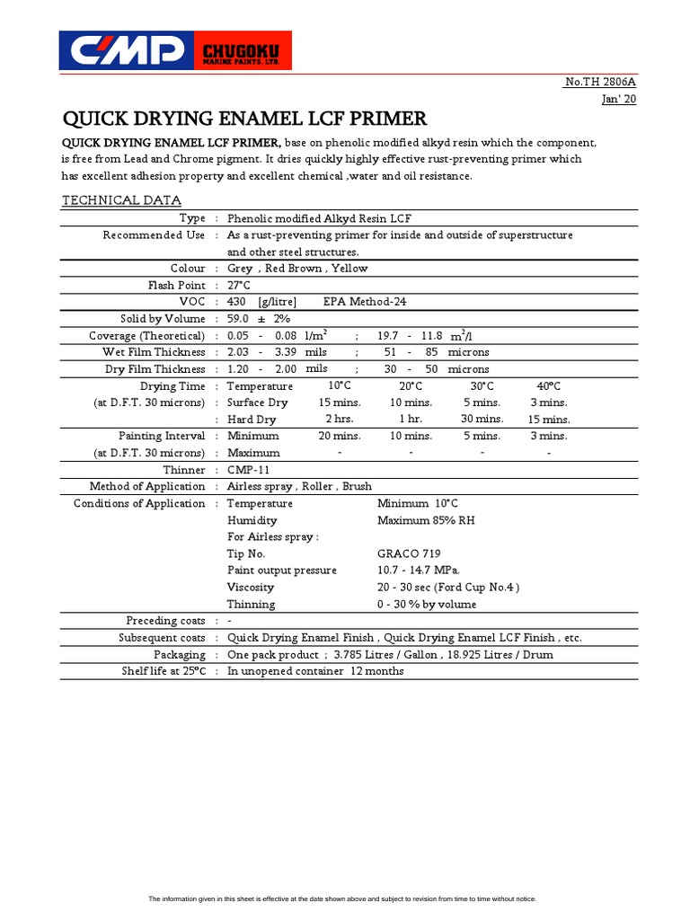 Quick - Drying - Thinner CMP-11 | PDF