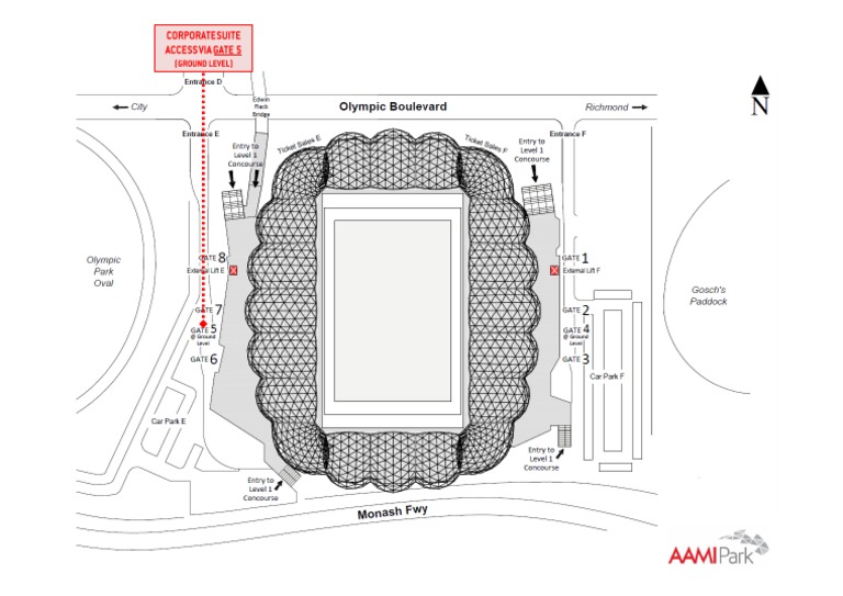 AAMI_Park_Directions_to_Gate_5_Corporate_Entry | PDF
