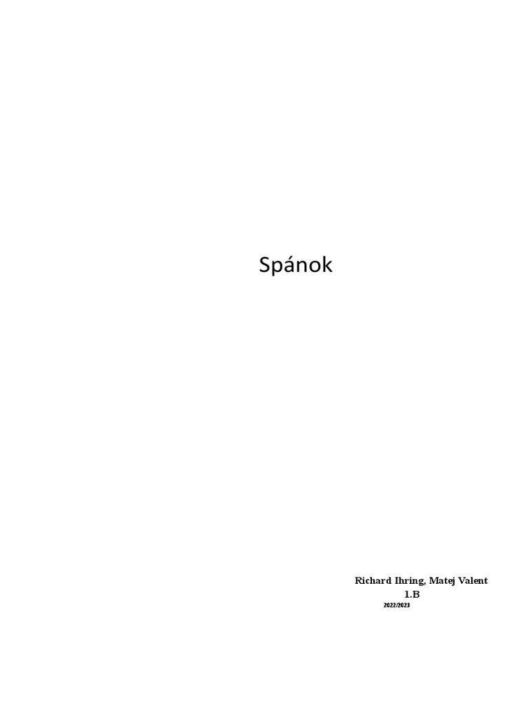 Spánok | PDF