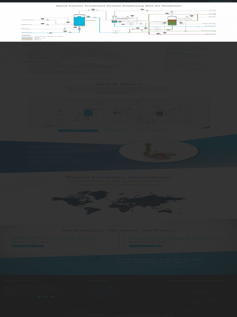 MERICON™ I, II, III | Caustic Treatments | Merichem_I | PDF | Sodium ...