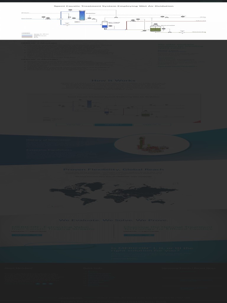 MERICON™ I, II, III - Caustic Treatments - Merichem - II | PDF | Sodium ...