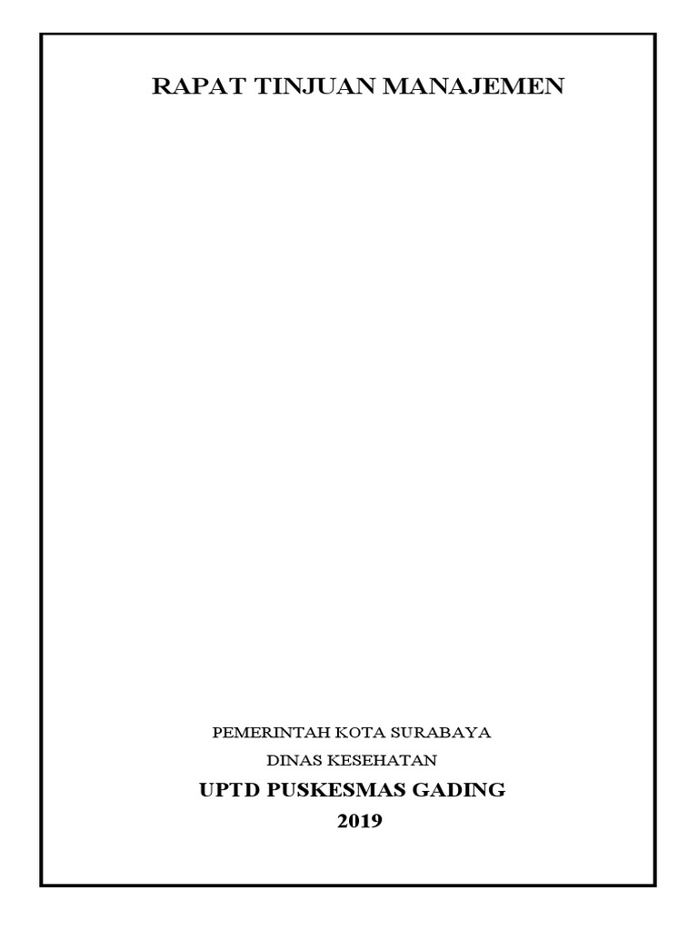 Laporan RTM Desember 2019 PKM Gading | PDF