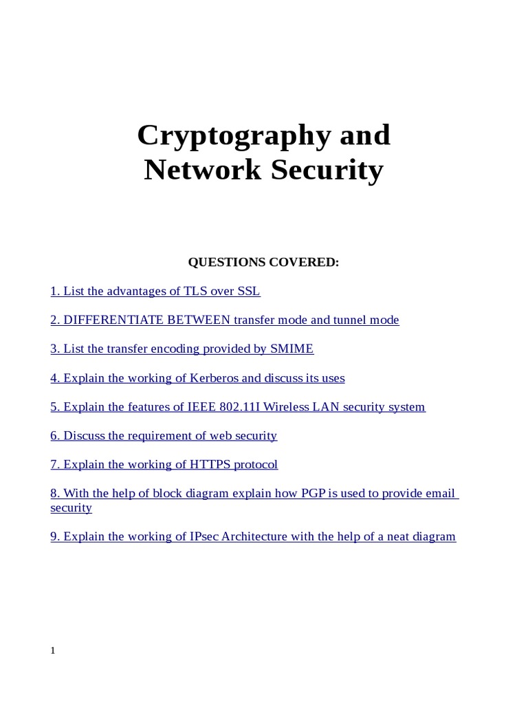 CNS Cie | PDF | Transport Layer Security | Security
