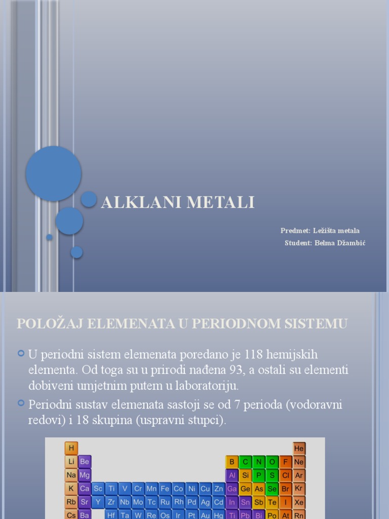 Alkalni Metali | PDF
