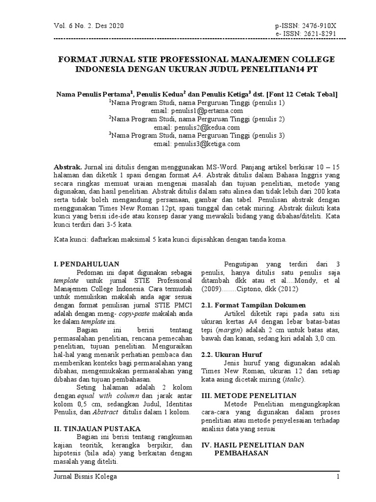 Template Jurnal | PDF