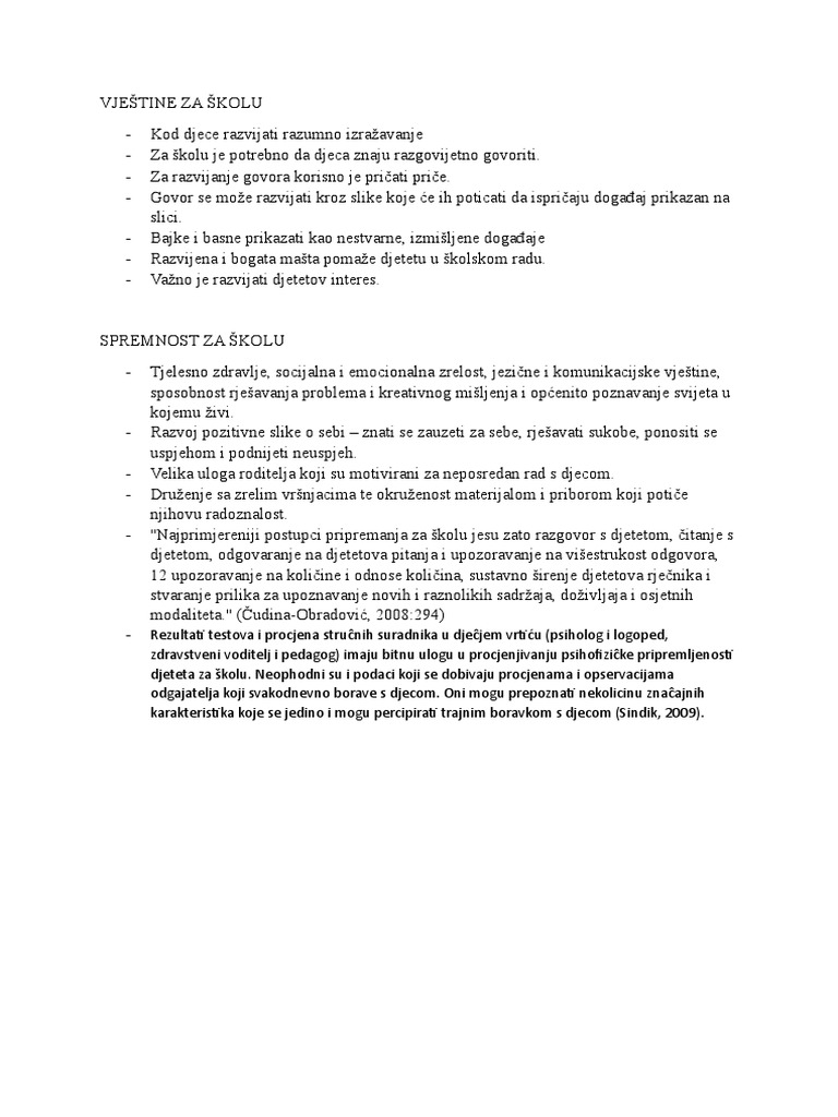 Razvojna Odstupanja | PDF