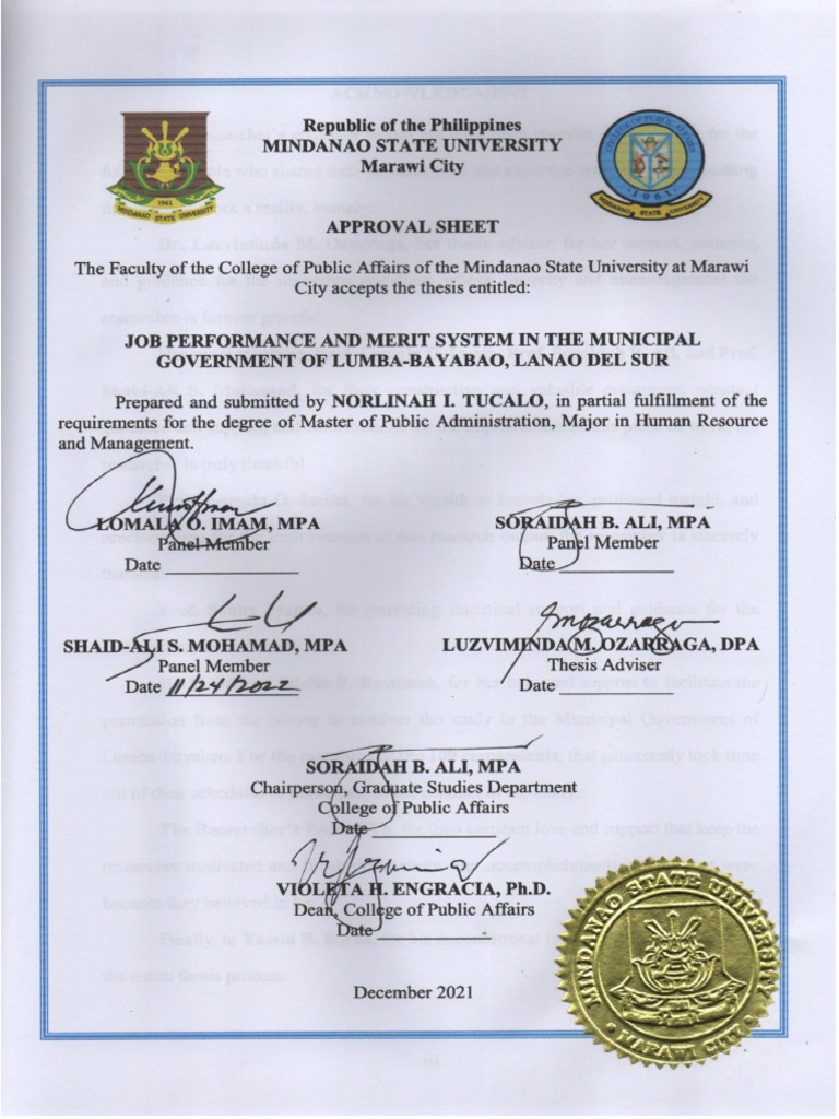 Approval Sheet | PDF