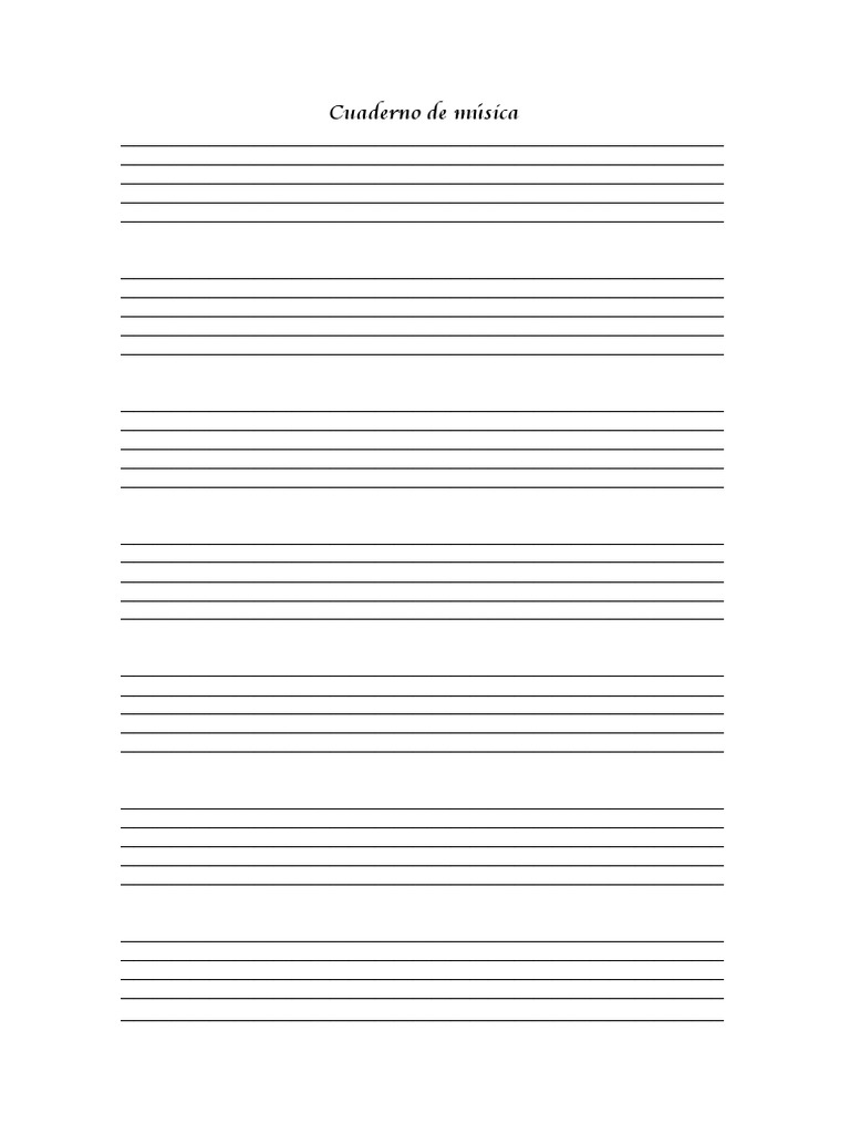 Hojas Escritura Musical | PDF