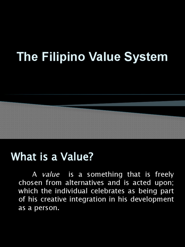 The Filipino Value System | PDF | Spirituality | Self Esteem